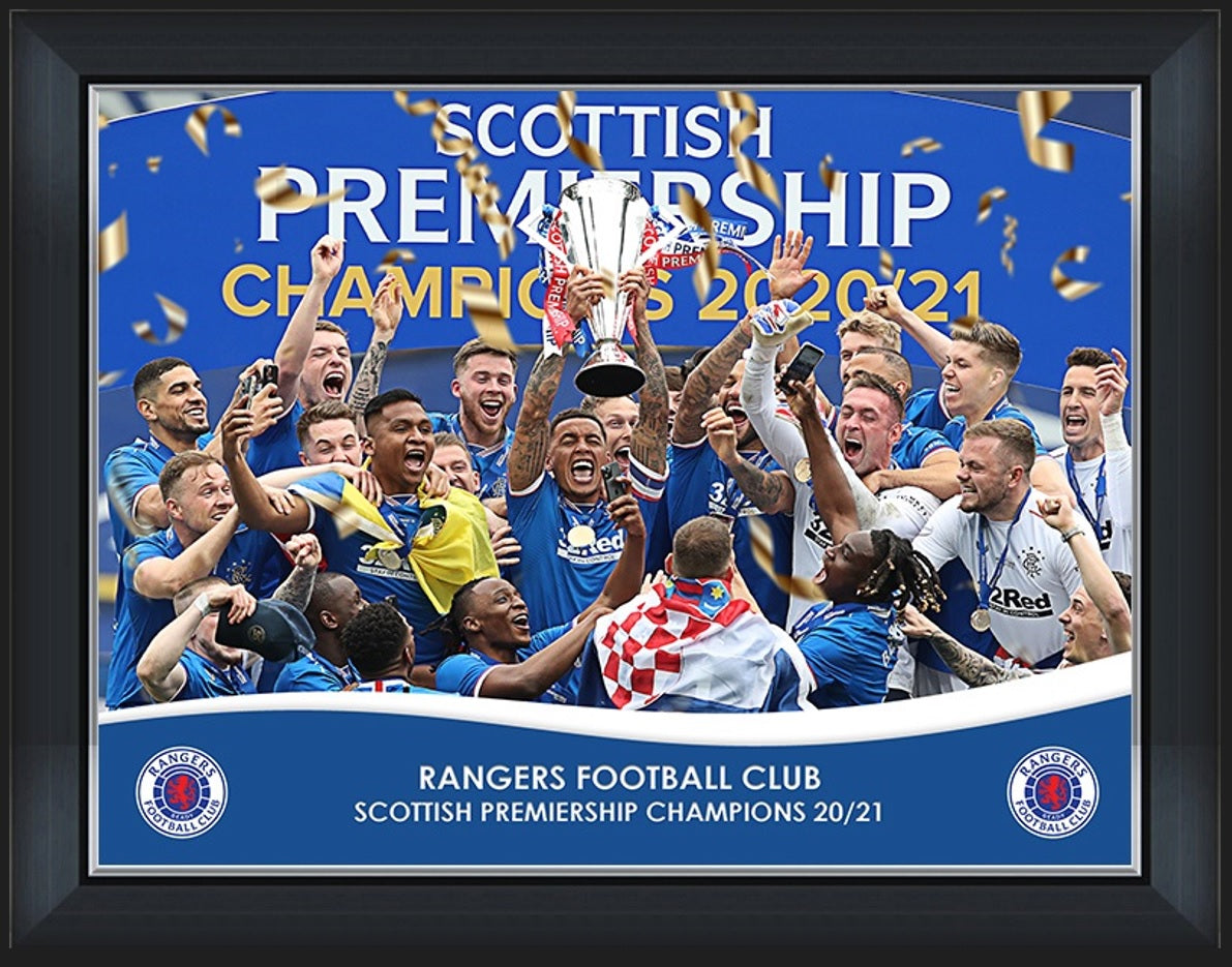 12x16 Premiership Champions 20/21 Trophy Lift Framed Print – Arena ...